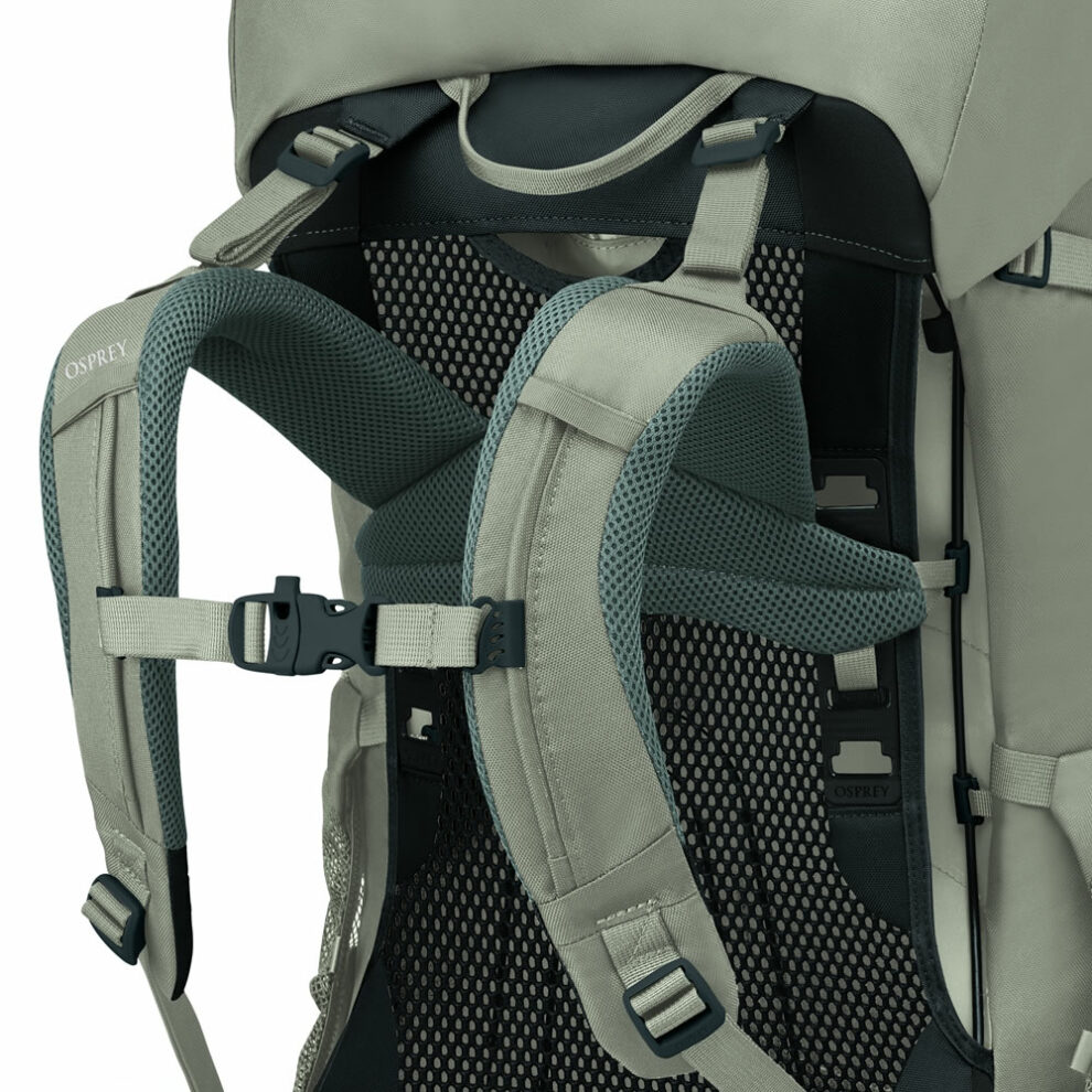 Buy Osprey Renn 65 Womens Backpack Pediment Grey, Cascade Blue & Dark ...