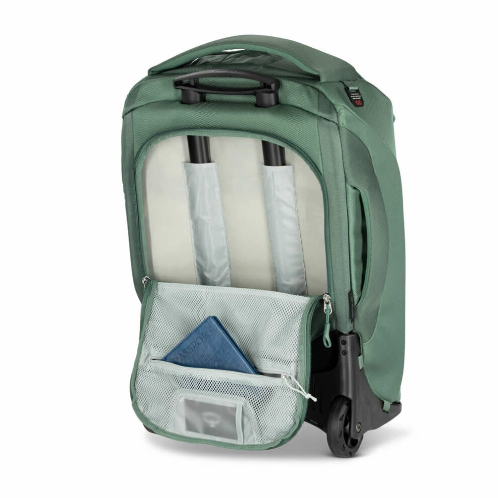 Buy Osprey Sojourn Shuttle 100 Wheeled Duffel | Black & Koseret Green ...