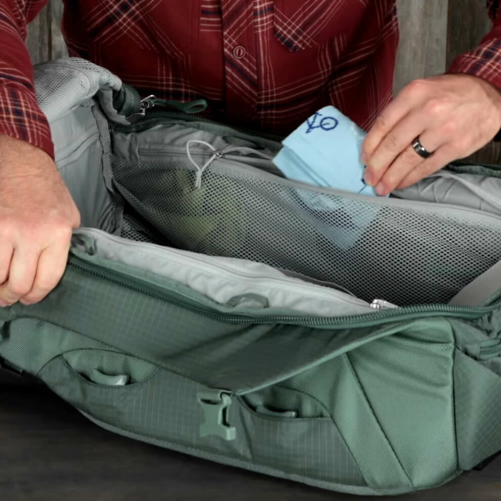 Buy Osprey Sojourn Shuttle 100 Wheeled Duffel | Black & Koseret Green ...